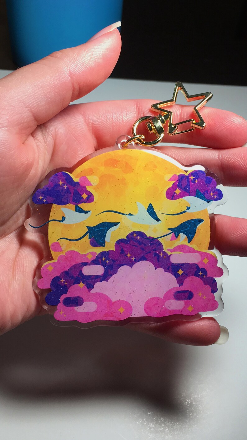Dream Ray Charm 3 Inch Glitter Epoxy Charms | Etsy