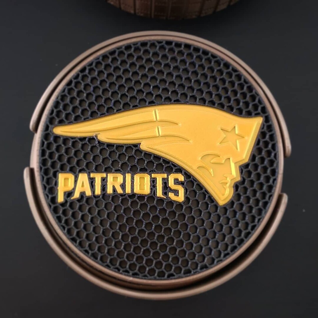 Patriots Football Coasters, Sports Coasters With Holder, 3d Printed ...