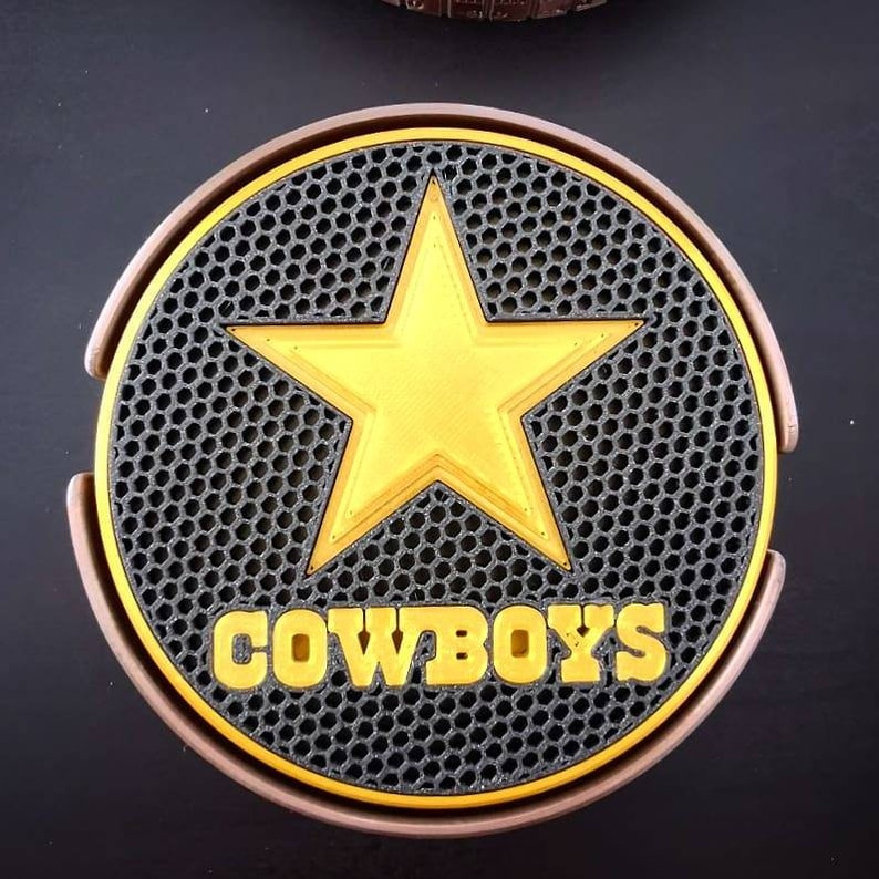 NFL Steelers Coasters - 3D Printed Drink Coasters Set of 4, Patriots ...