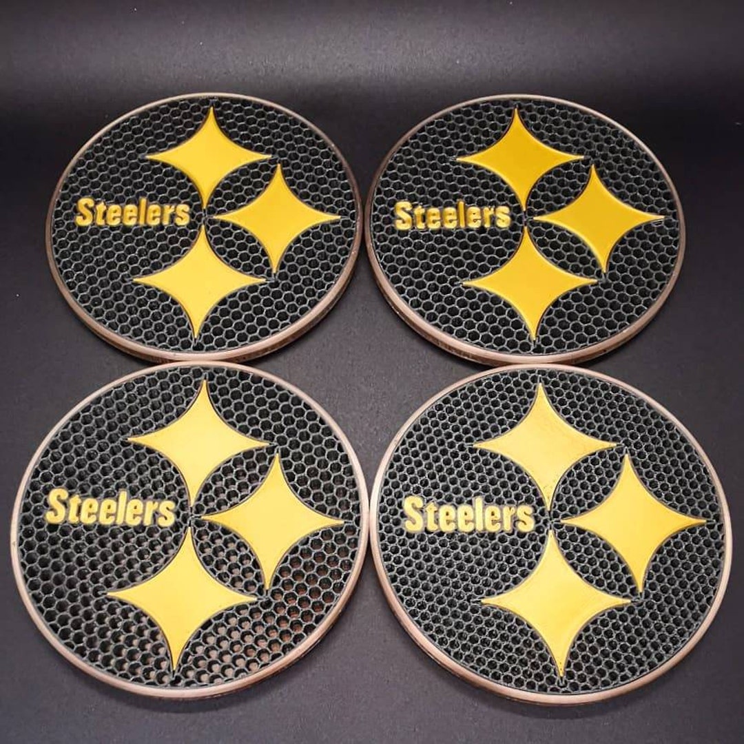 Pittsburgh Steelers Coasters, Sports Coasters With Holder, 3d Printed ...