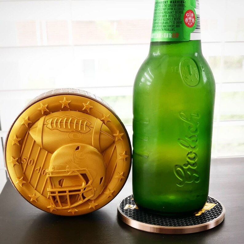 NFL Steelers Coasters - 3D Printed Drink Coasters Set of 4, Patriots ...