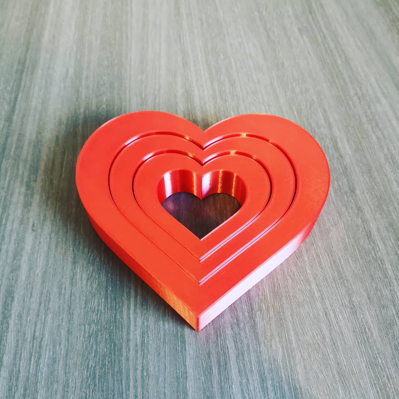 Shiny Red Heart Sculpture Romantic Valentines Day Gift for - Etsy