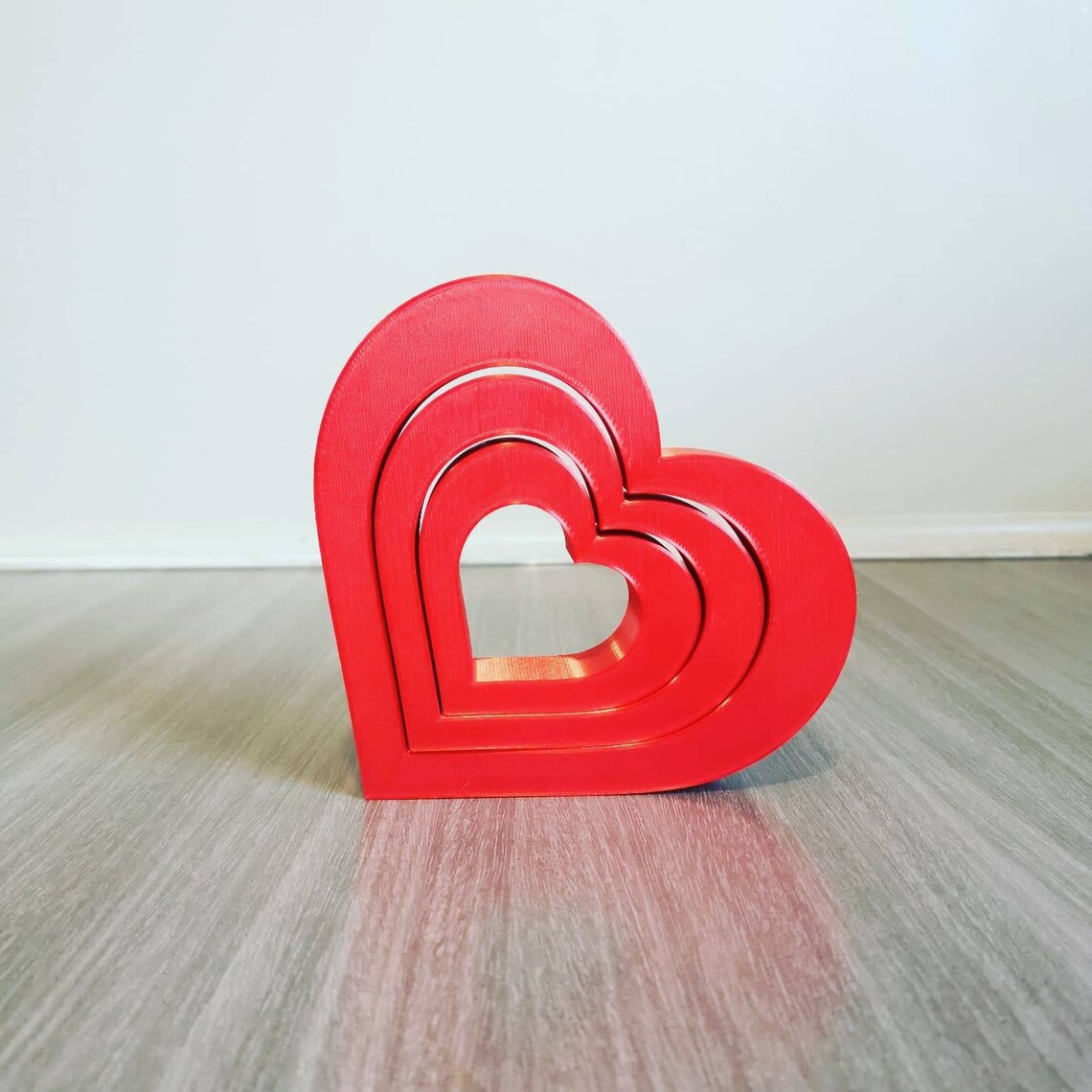 Shiny Red Heart Sculpture Romantic Valentines Day Gift for - Etsy