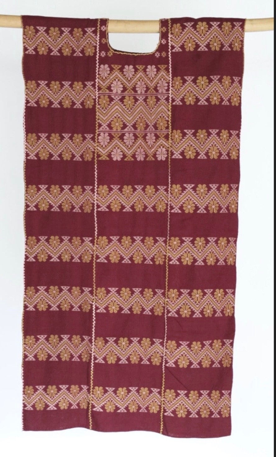 Handwoven Huipil, Mexican Loom Dress, Mexican Maxi Dress, Mexican Kaftan, Long Huipil, Mexican ...