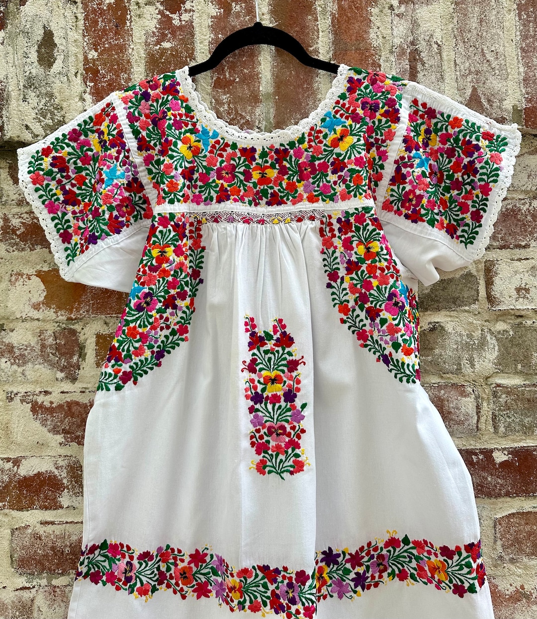 San Antonino Blouse, Mexican Embroidered Blouse, Mexican Cotton Blouse ...