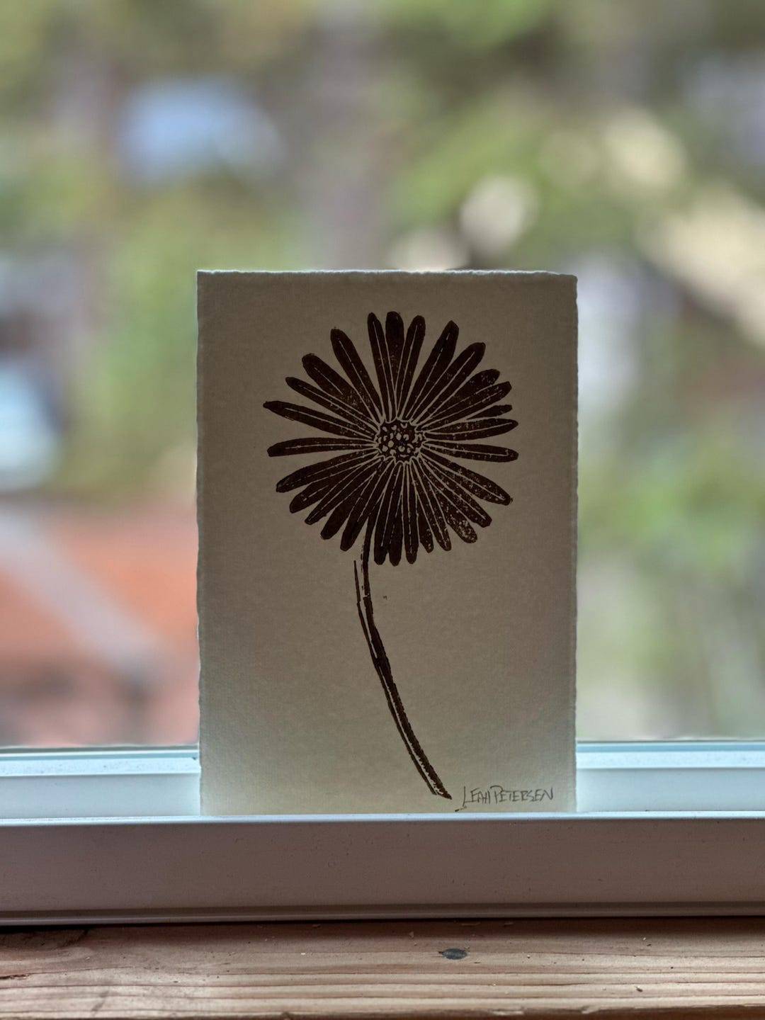 Daisy Wildflower, Original Linocut, Hand Printed - Etsy