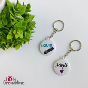 Back to School Personalized Keychain for Kid's Backpack, Back to School ...
