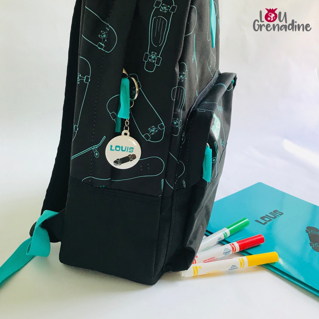 Back to School Personalized Keychain for Kid's Backpack, Back to School ...