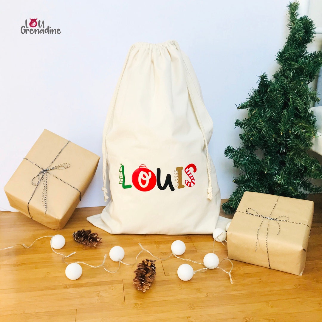 Personalised Santa Sack, Custom Santa Bag, Christmas Name Gift Bag ...