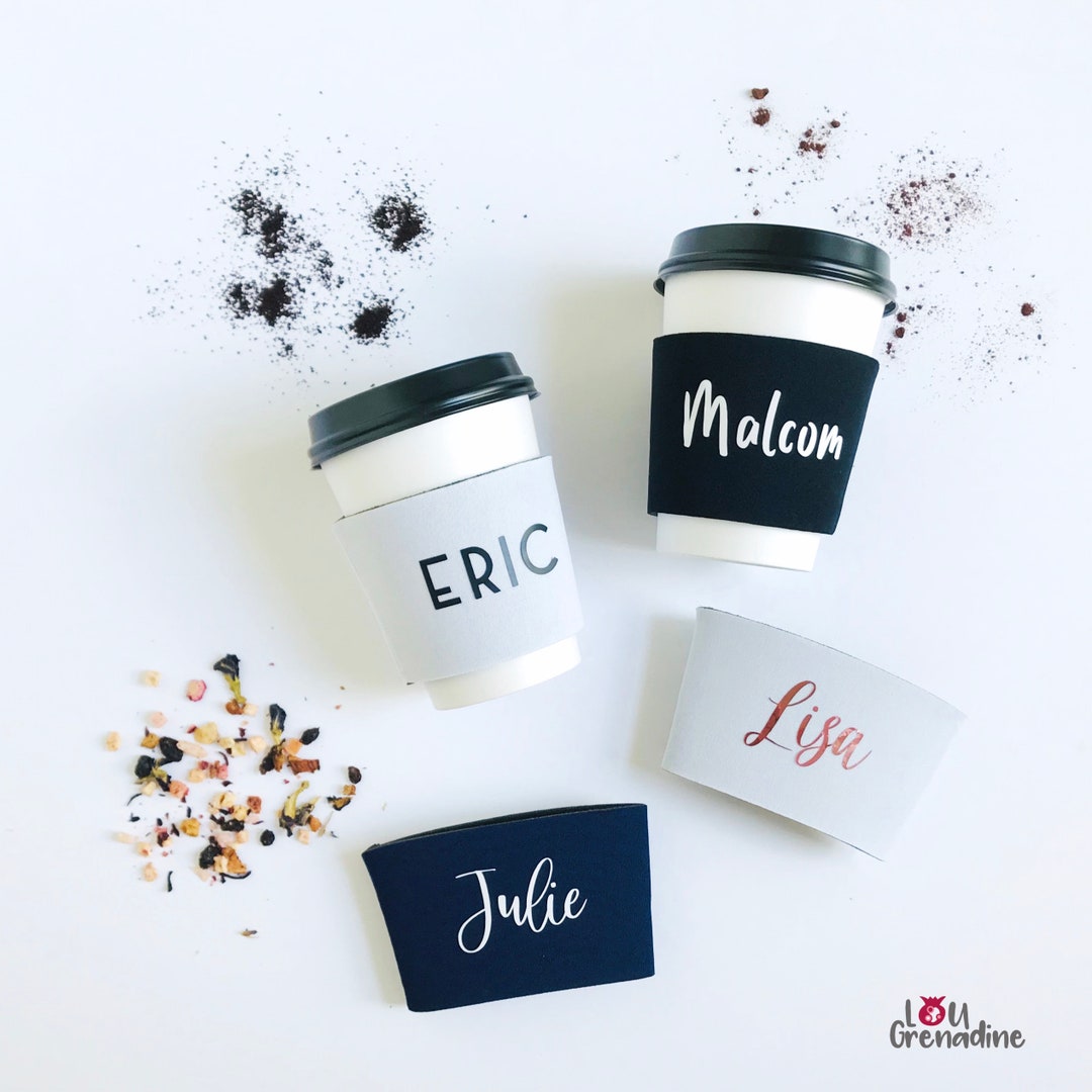 Personalized Coffee Sleeve, Custom Coffee Sleeve, Reusable Coffee Wrap ...