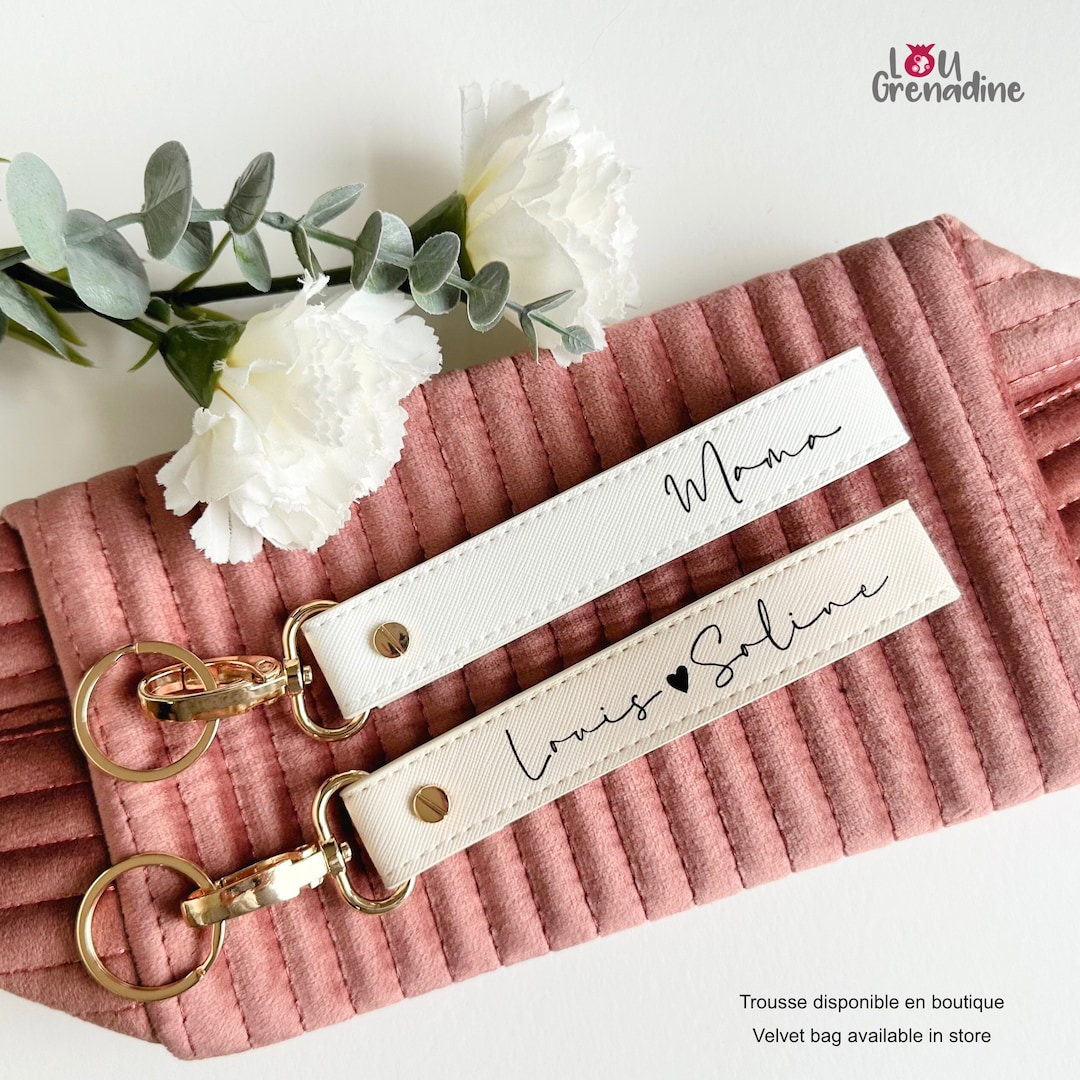 Personalized Wristlet Keyring, Custom Strap Key Ring, Bridesmaid ...