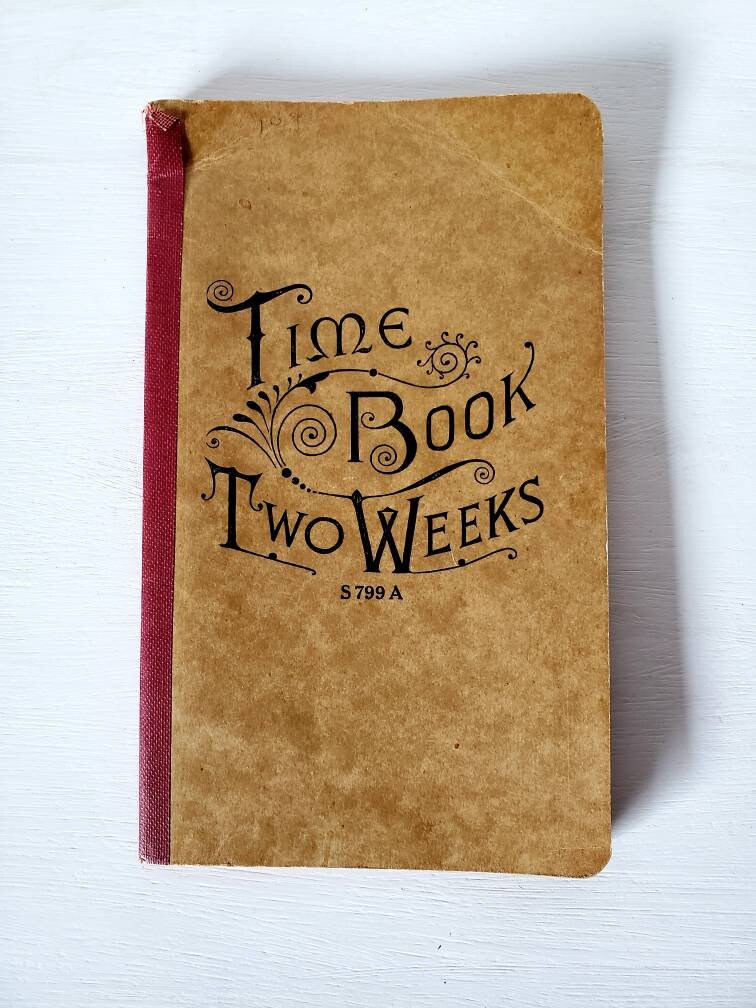 Vintage Two Weeks Time Book - Vintage Bookkeeping - Payroll - Etsy