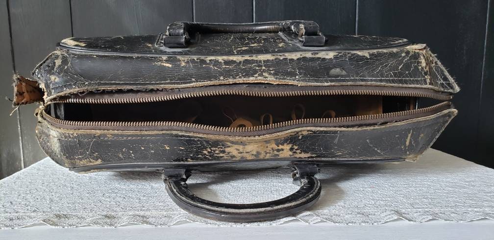 Leather Doctor's Bag - Vintage 1930s Medical Bag - House Call Bag ...