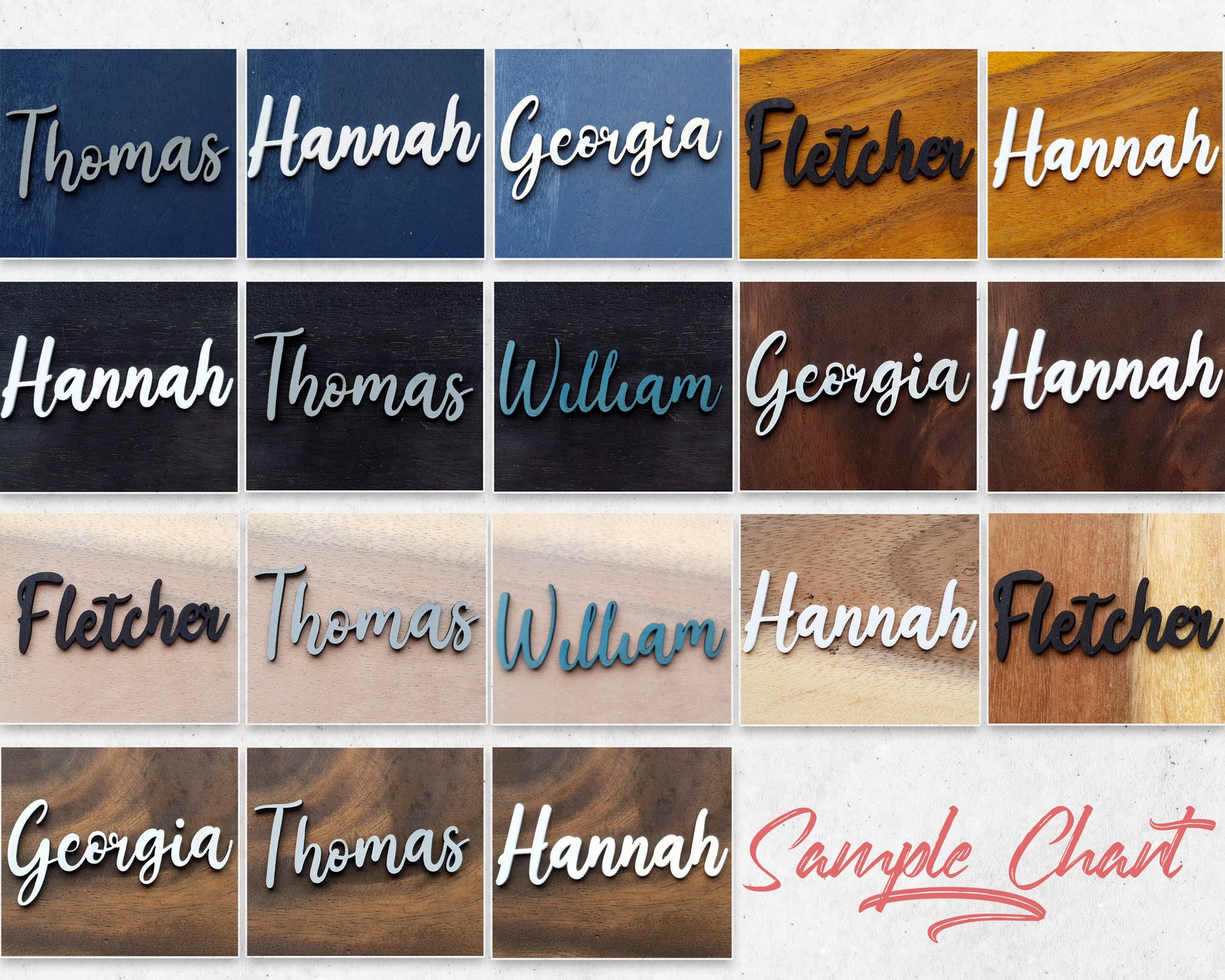 Custom Solid Wood Name Plague | Rustic Hand Made Home Decor ...