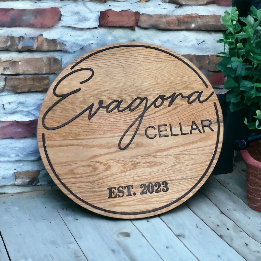 Customized Engraved Wooden Round Plaque - Personalise Your Moments ...