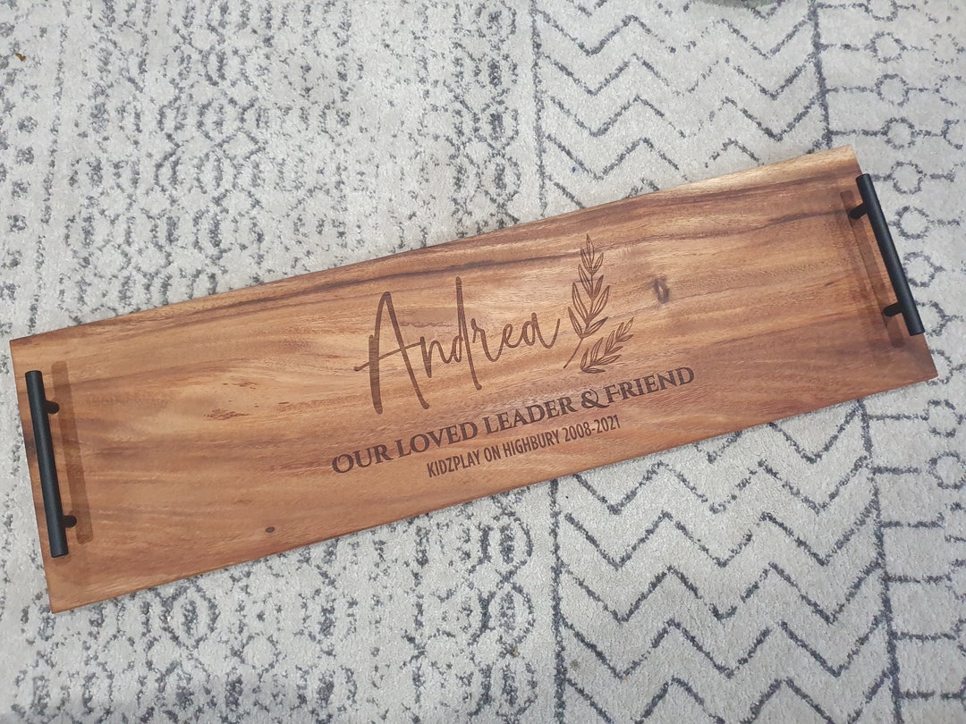 Personalised Engraved Serving Board With Handles / Custom Made ...