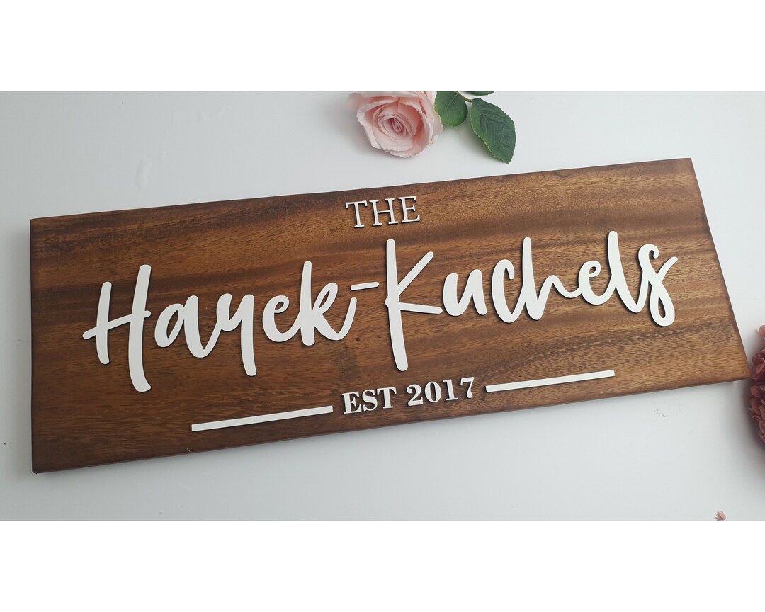 Rustic Hand Made Home Decor | Personalised Wooden Family Name Plaque ...