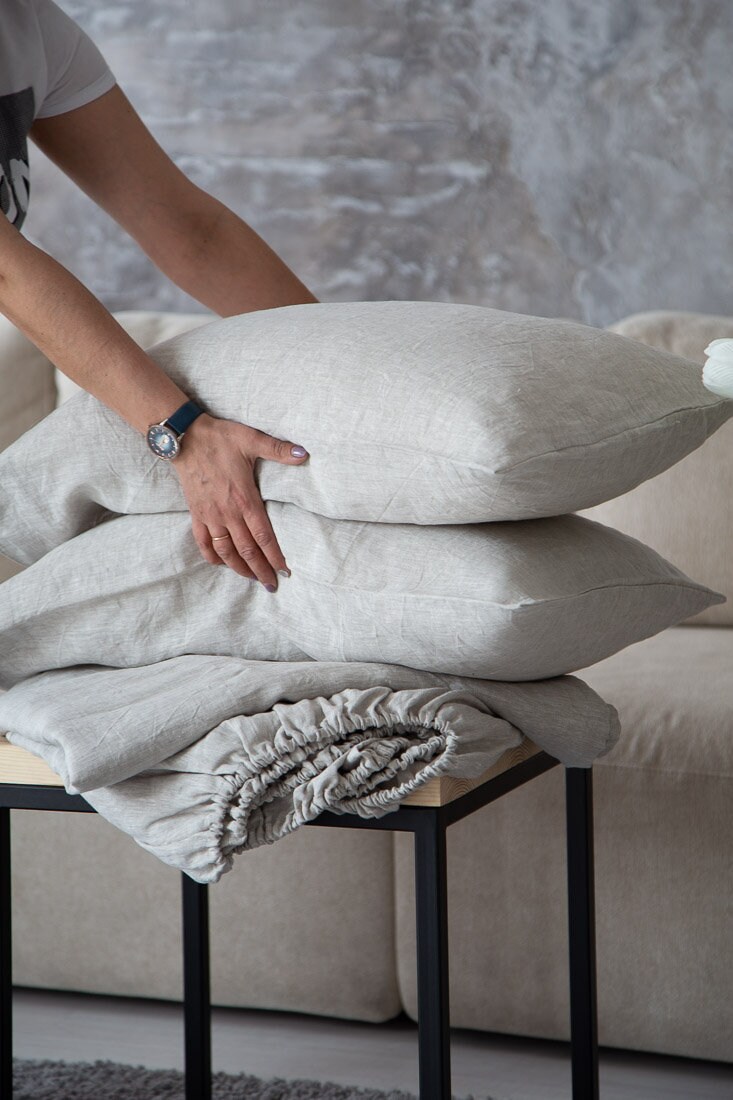 Linen bedding set Linen sheets linen sheet set of flat | Etsy