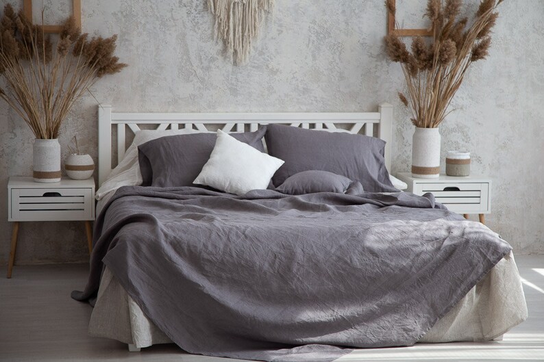 Linen Sheets Set Stone Washed Linen Sheets Queen Sheets - Etsy