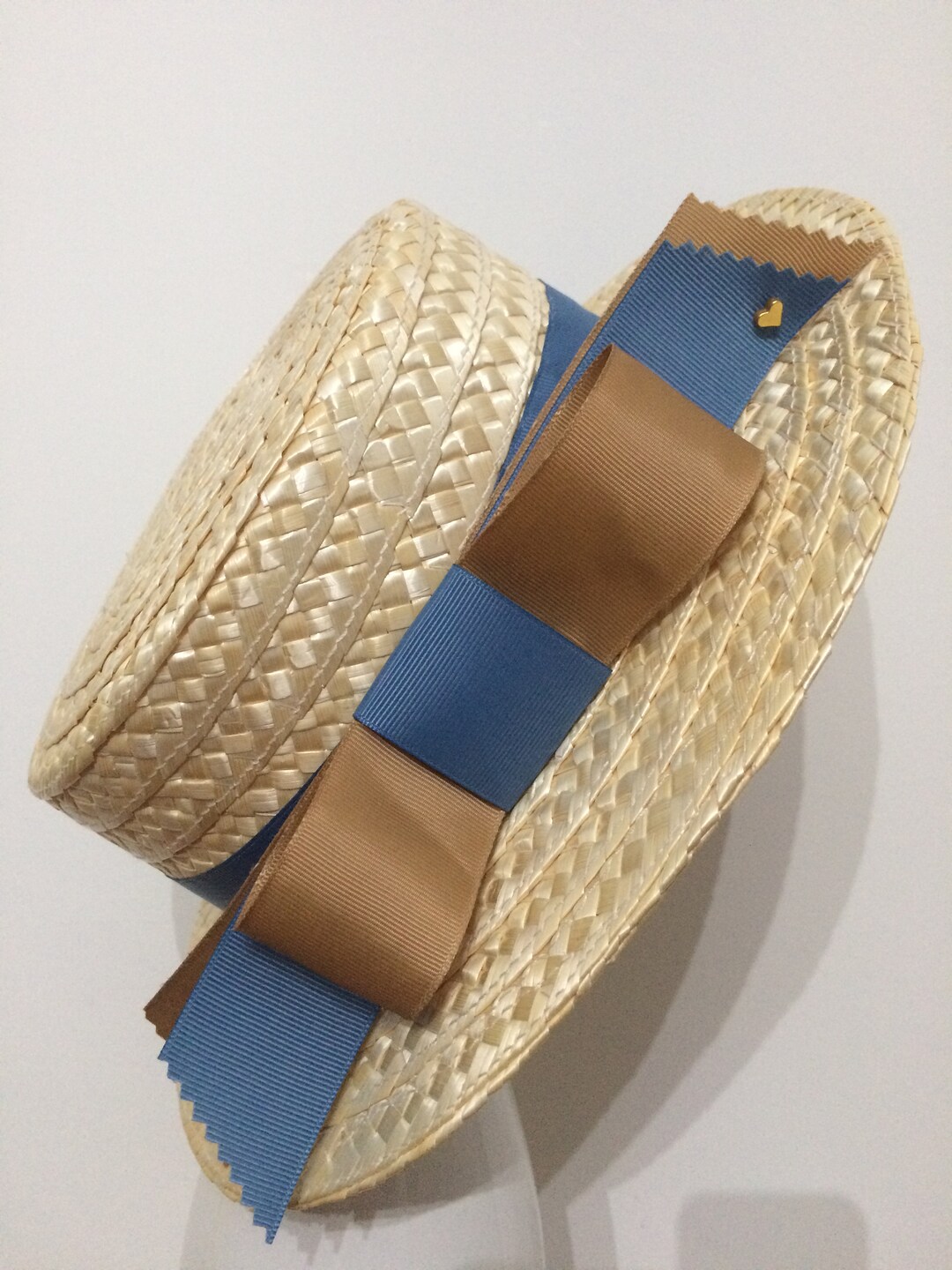 Elegant and Practical National Straw Hat With Two-tone Ribbon... Ideal ...