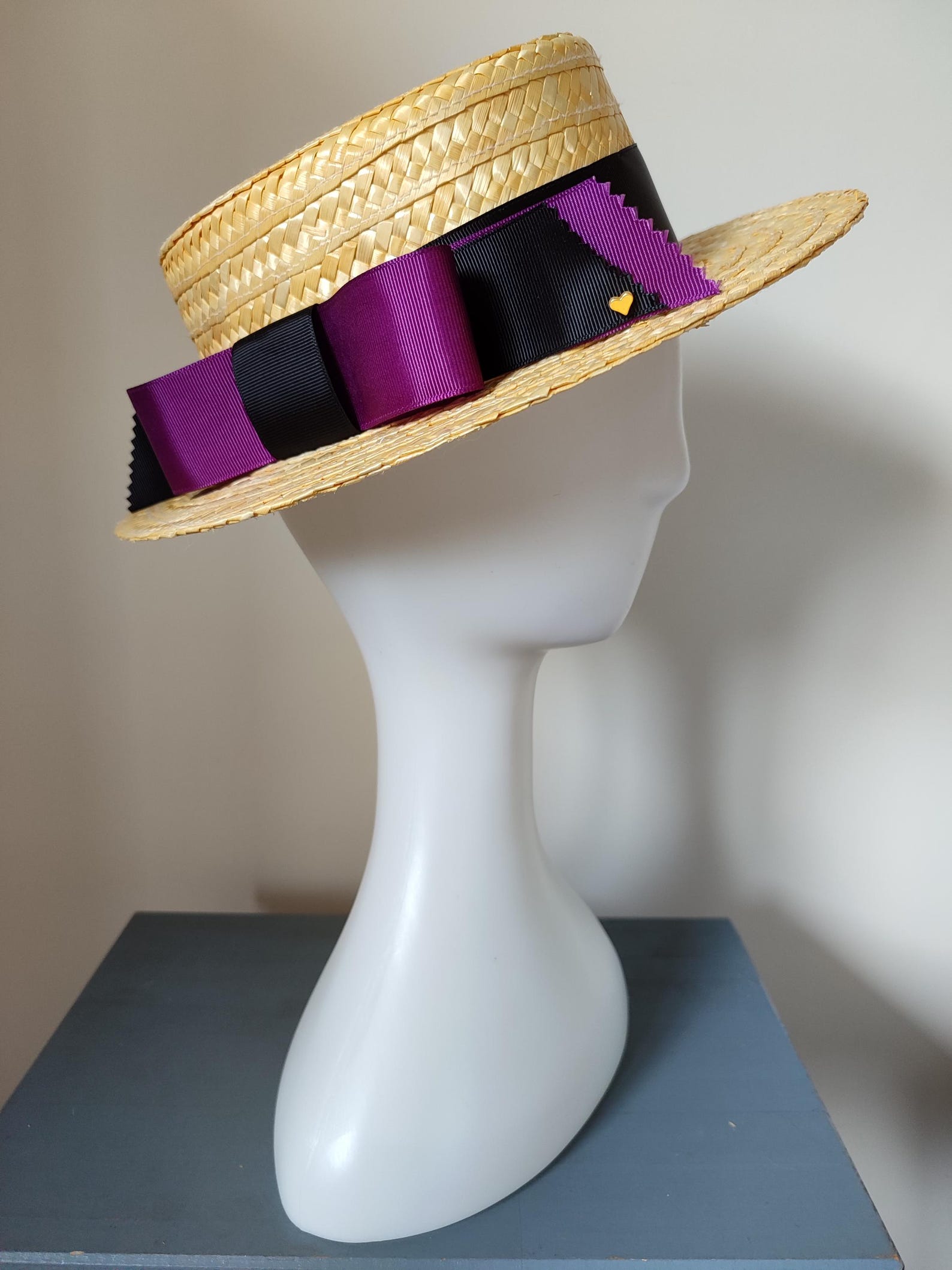 Elegant and Practical National Straw Hat With Two-tone Ribbon... Ideal ...