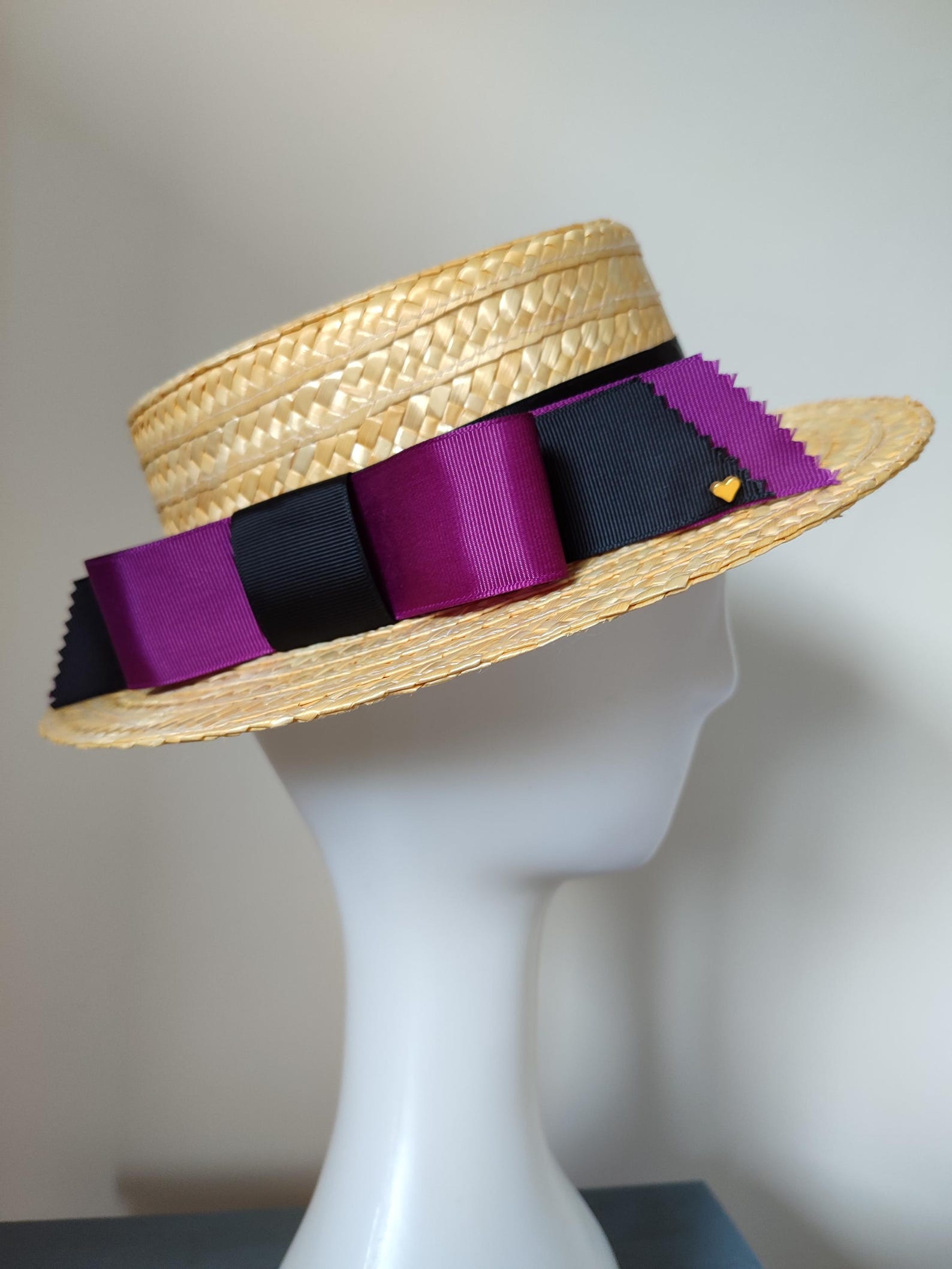 Elegant and Practical National Straw Hat With Two-tone Ribbon... Ideal ...
