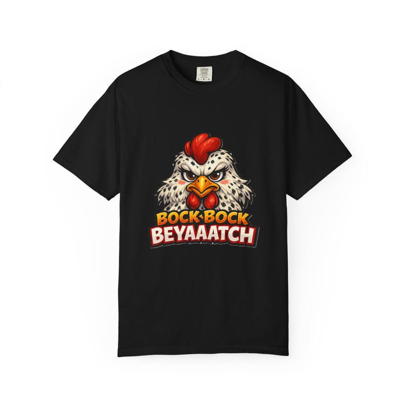 Bock Bock Angry Hen Funny Chicken Graphic T-shirt | Bold Text Chicken ...