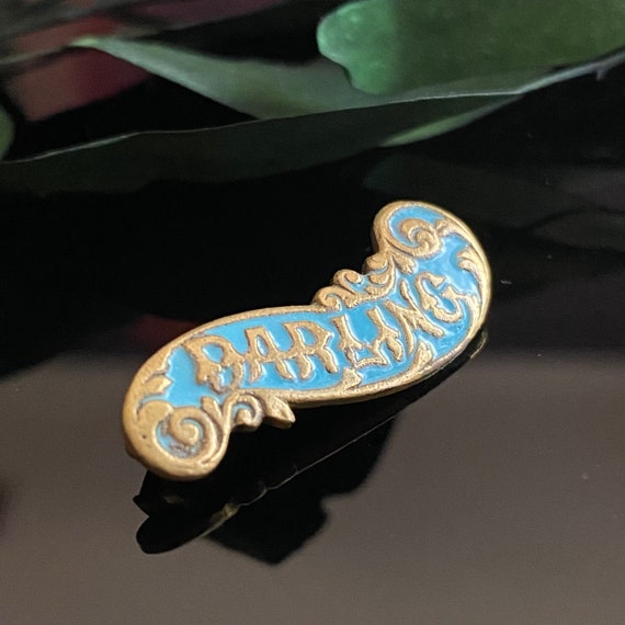 Antique “darling” Robins Eggs Blue Enamel Pin Brooch Gem
