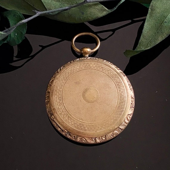 Antique Georgian Victorian Large Gold Filled Chased B… - Gem