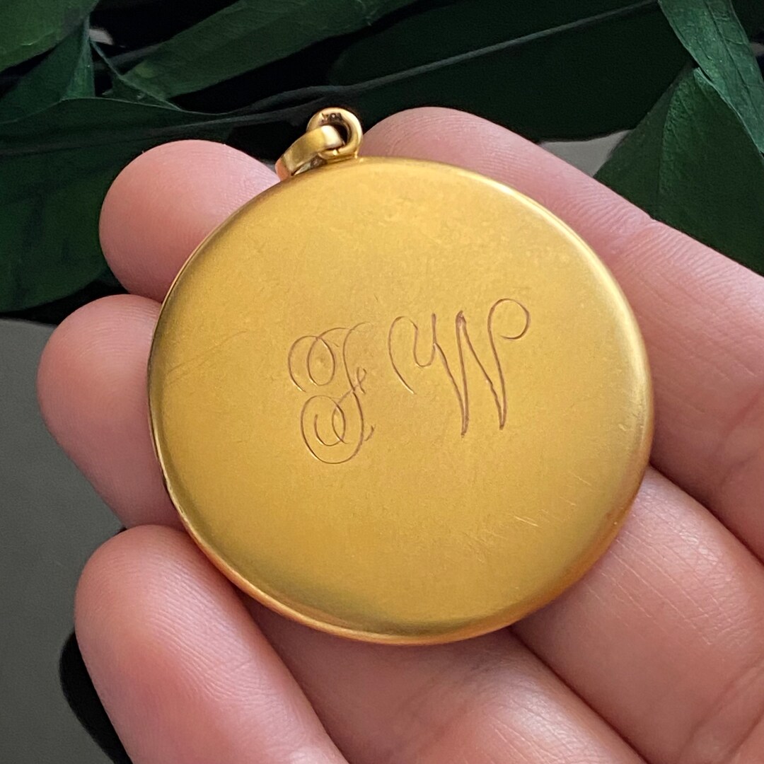 Antique Large 10k Gold Monogram Initals F.W. Locket 12.3 Grams - Etsy