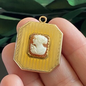 Antique Art Deco S.O.B. Pinstripe Shell Cameo Octagonal Rectangle ...