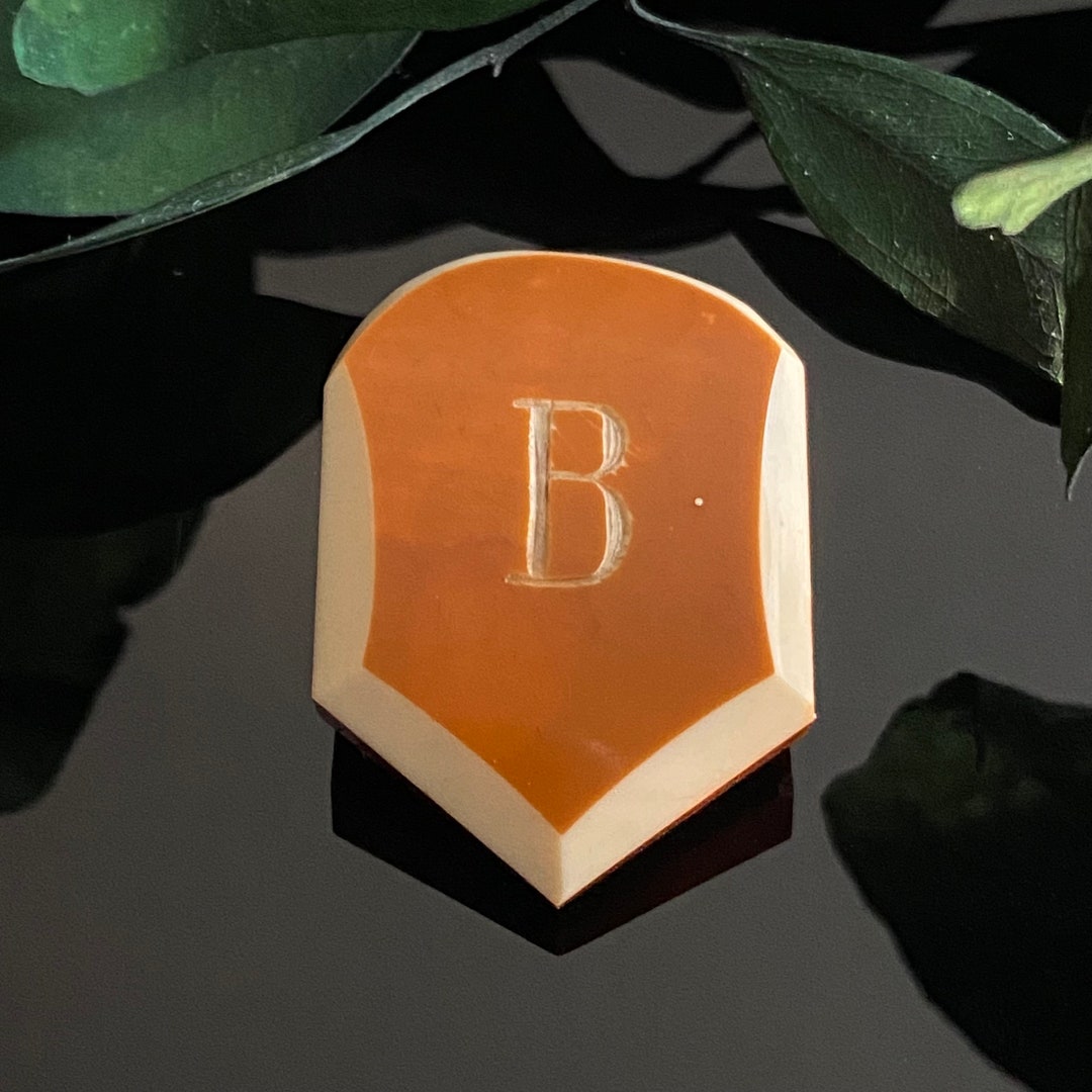Vintage Bakelite Letter "b" Initial Dress Fur Clip - Etsy