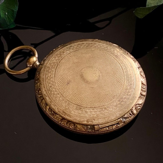 Antique Georgian Victorian Large Gold Filled Chased B… - Gem