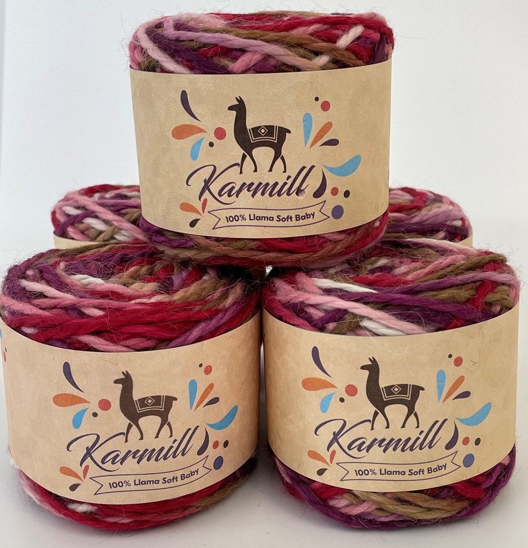 Set of 5 Skeins- Llama Soft Baby-various Colors- Bulky Weight - Chunky ...