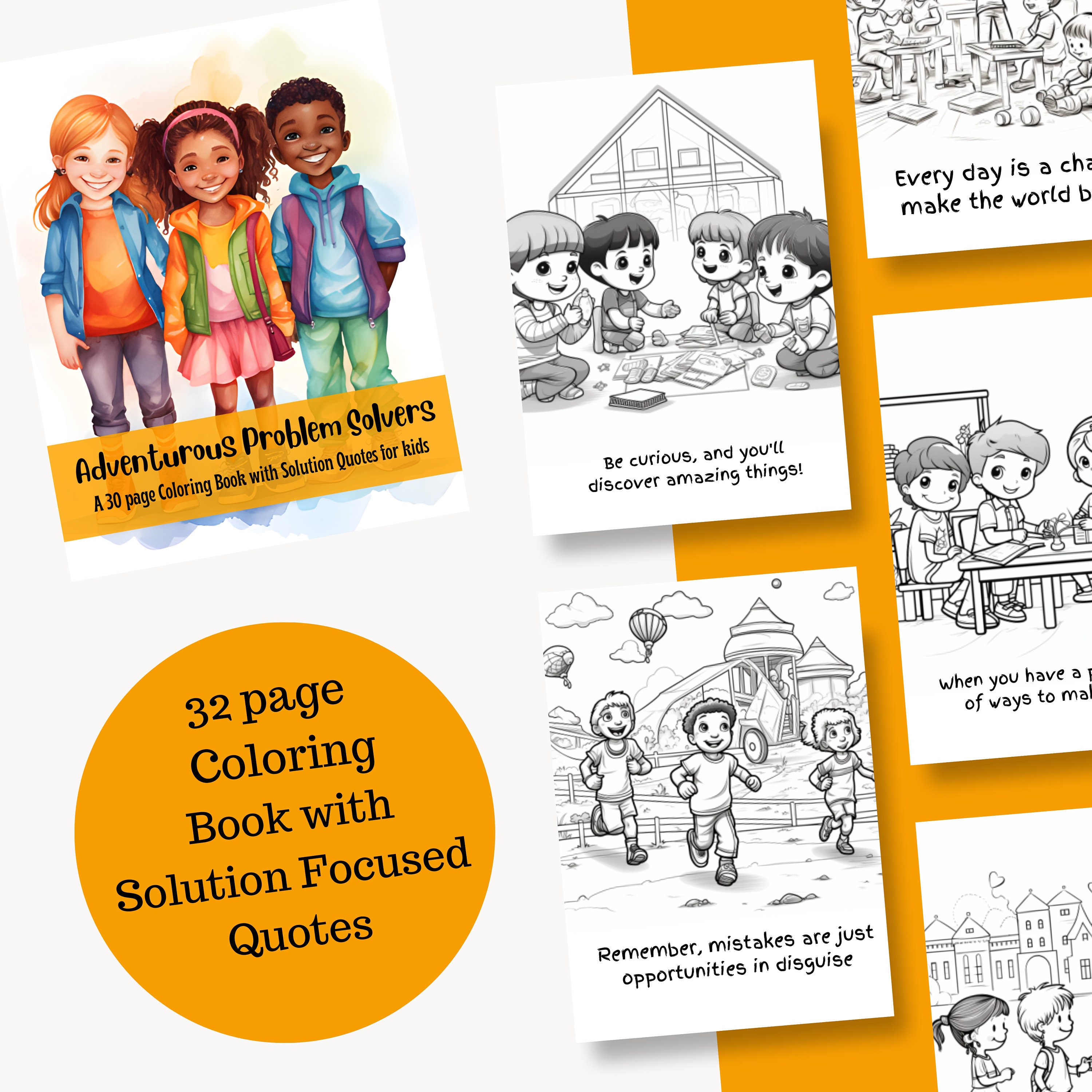 Printable Problem Solver Coloring Book Empowering Kids to Be - Etsy