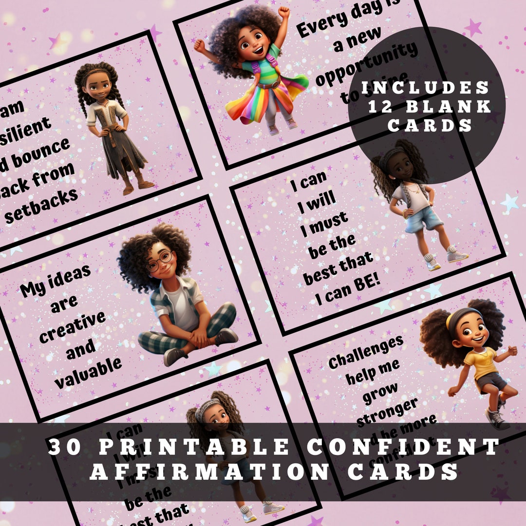 Confident Affirmation Cards | Positive Cards | Kid Affirmation Cards ...