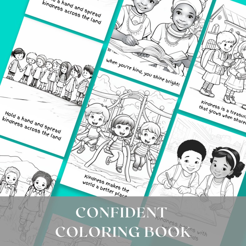 Printable Kindness Coloring Book | Empowering Kindness | 30 Pages of ...