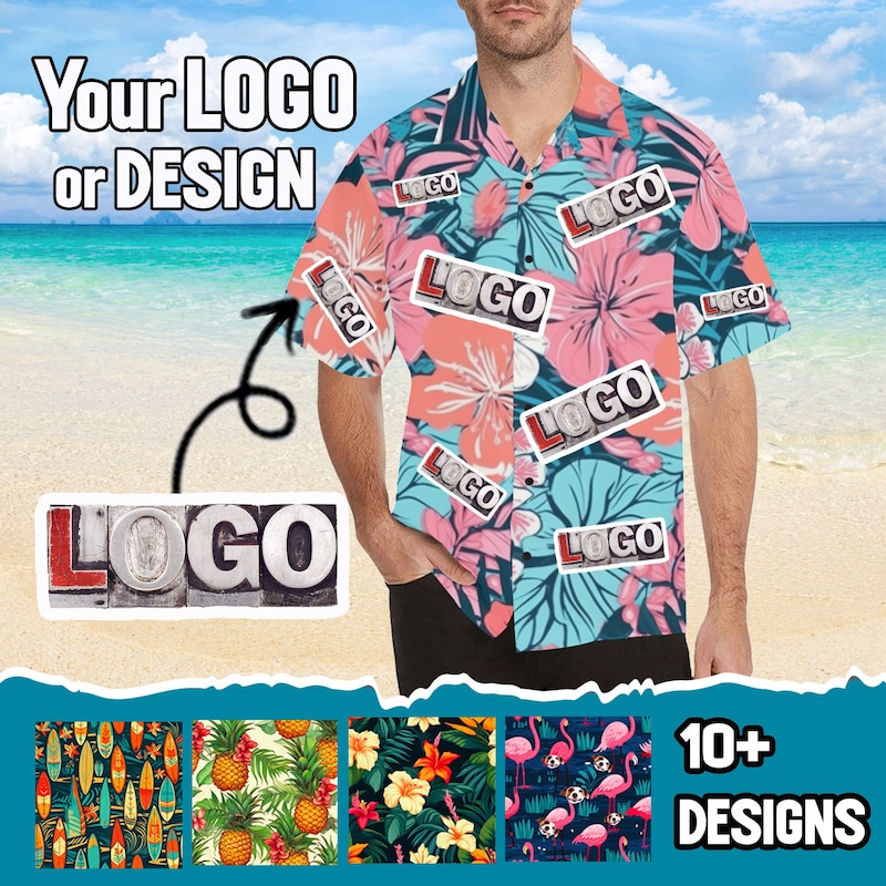 Custom Hawaiian Shirt With Logo - Etsy