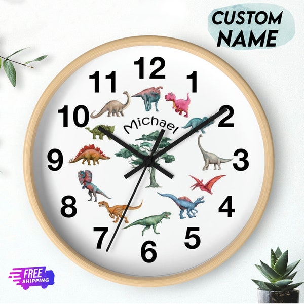 Dinosaur Wall Clock - Etsy