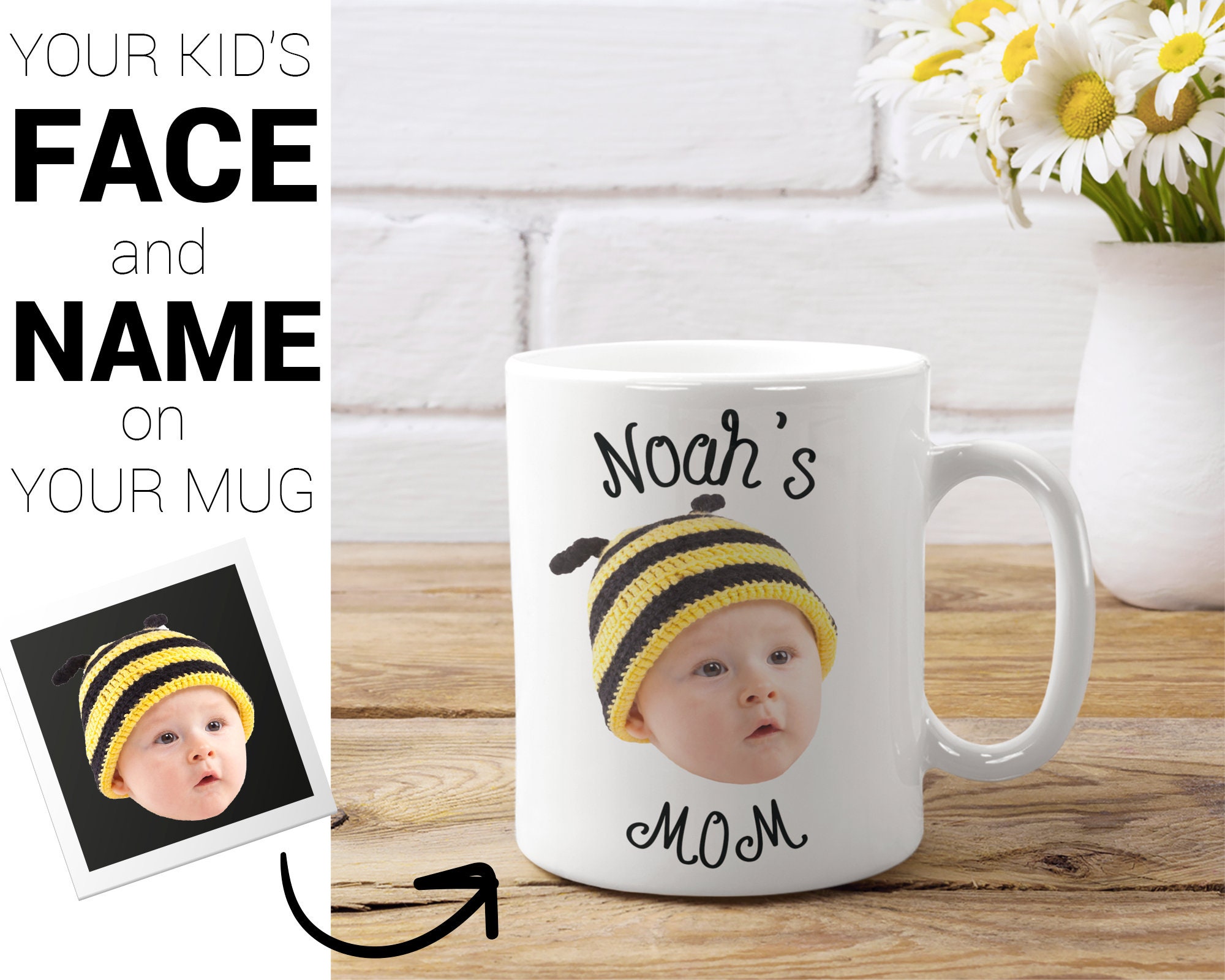 Customizable Mug, Custom Photo Mug, Mother Daughter Mug, Custom Kid Mug ...
