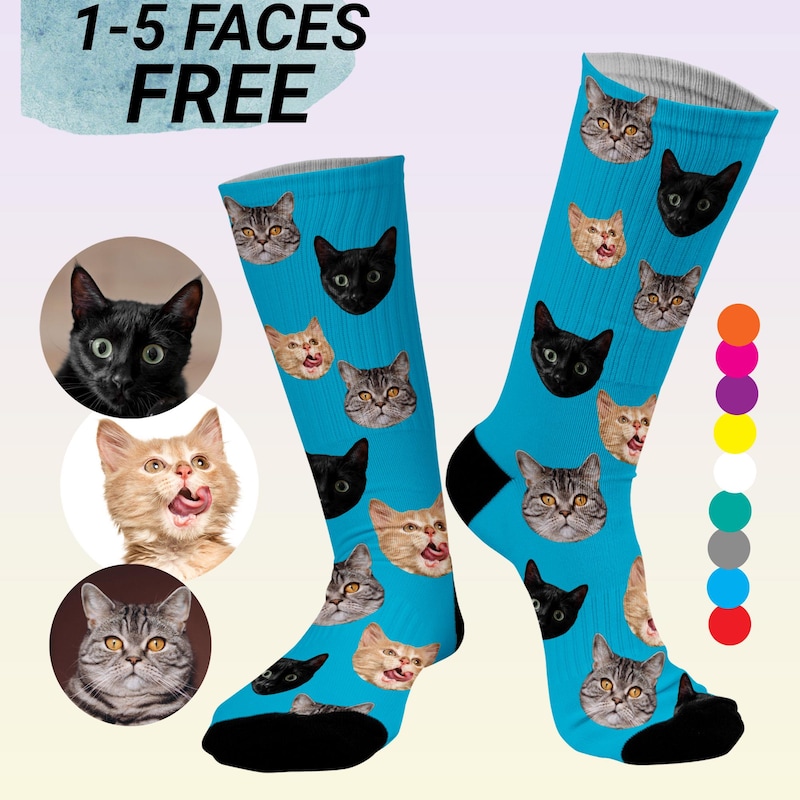 Cat Socks - Etsy