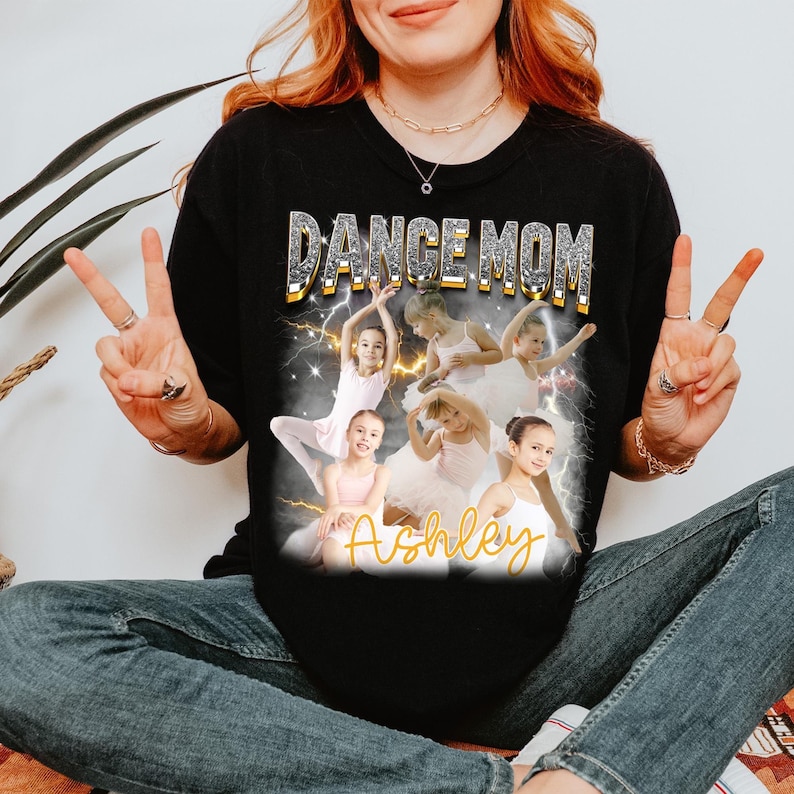 Custom Dance Mom Shirt With Photos & Name - Mothers Day Personalized ...