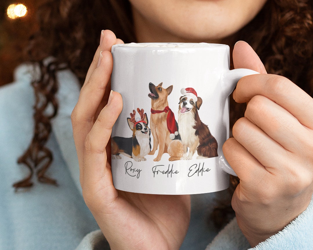 Christmas Dog Mug, Customized Dog Mug, Personalized Pet Mug - Etsy