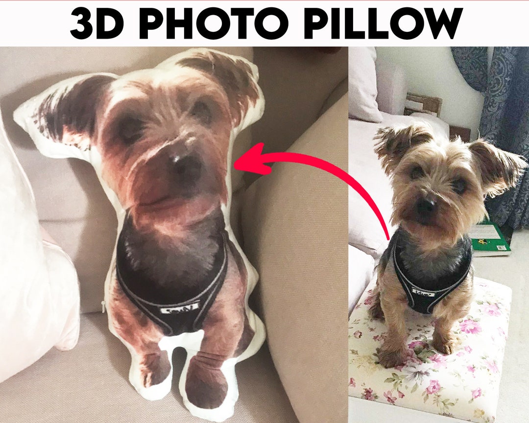Custom Dog Photo Pillow Pet Shaped Cushion From Picture - Etsy