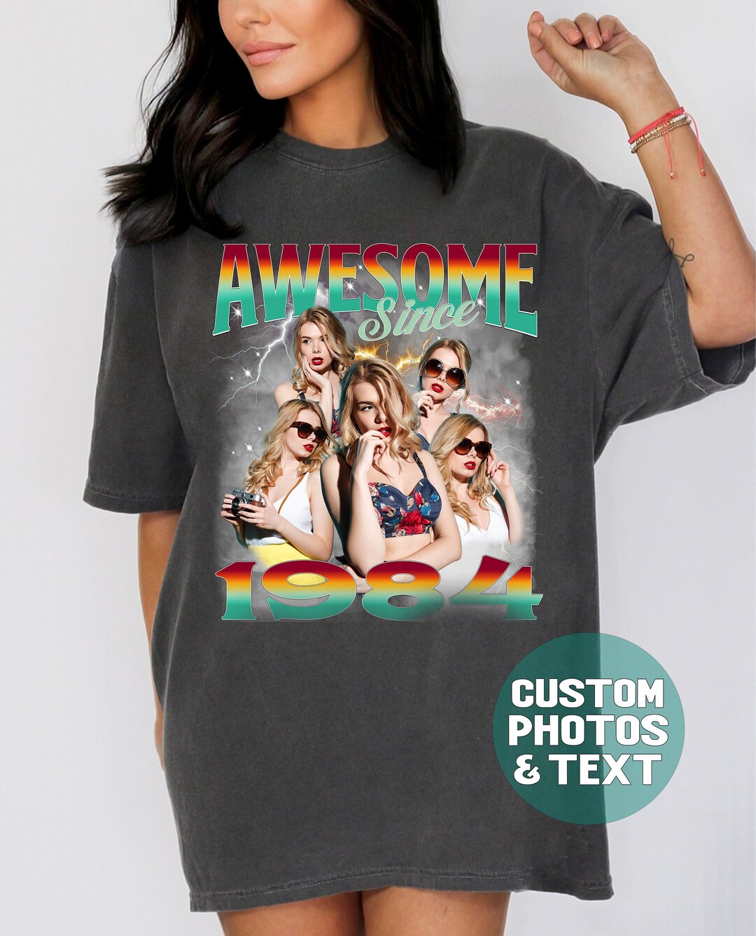 40th Birthday Shirt, Bootleg Rap Tee With Girlfriend Faces, 50th ...