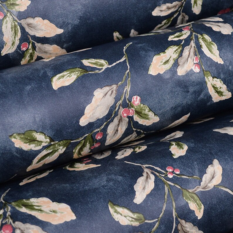 Navy Back Ground Watercolor Floral Wallpaper Colorful Flower - Etsy