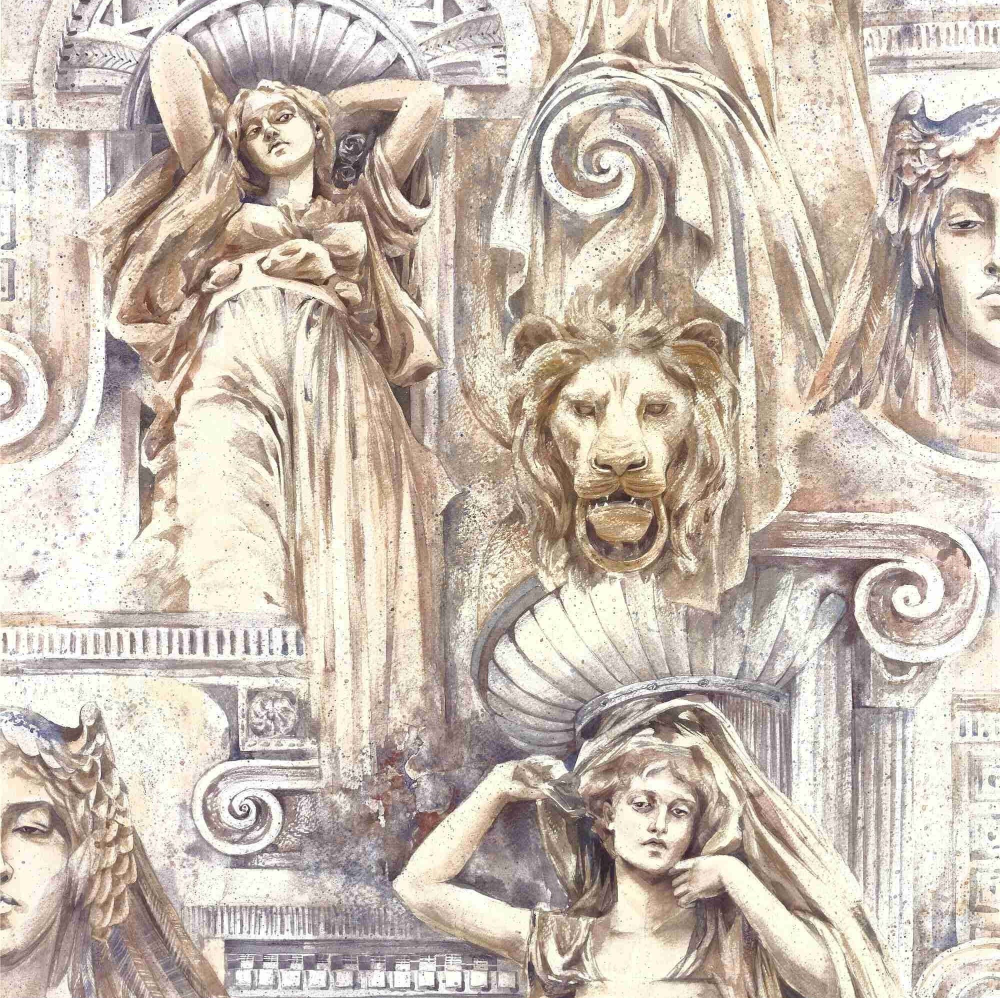 Restore French Molding Lion Carving 3d Effect Sculpture | Etsy