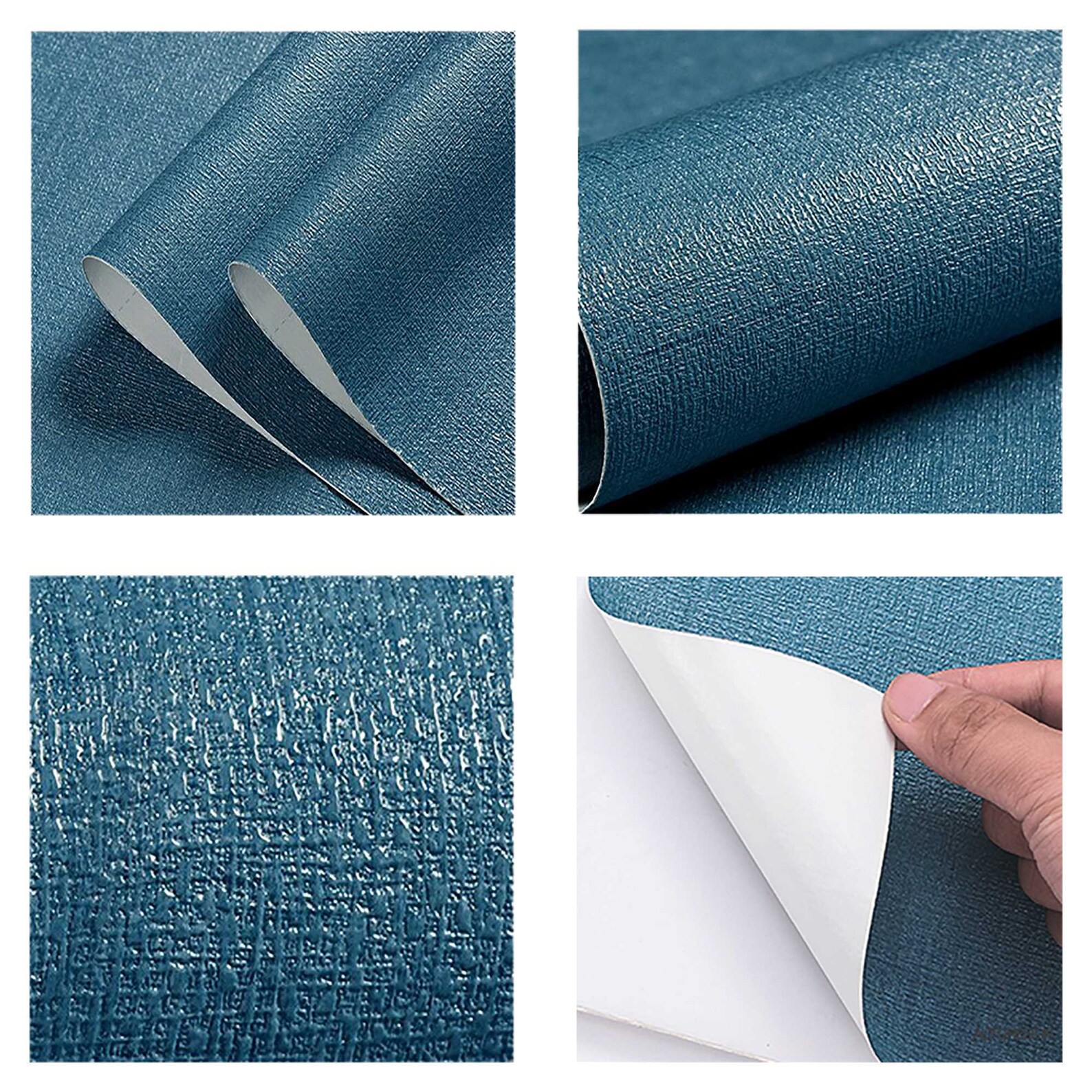 100% Waterproof Modern Light Shiny Straw Textured Light Blue - Etsy