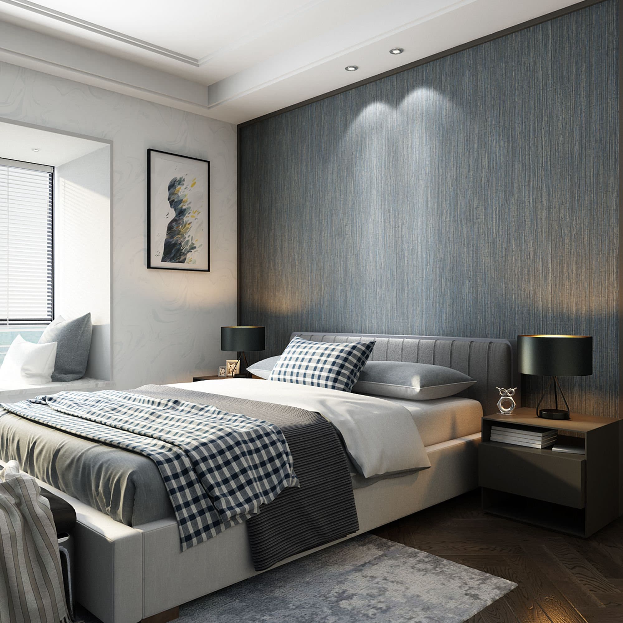 Modern Wallpaper Gray Charcoal Silver Metallic Textured Plain | Etsy UK