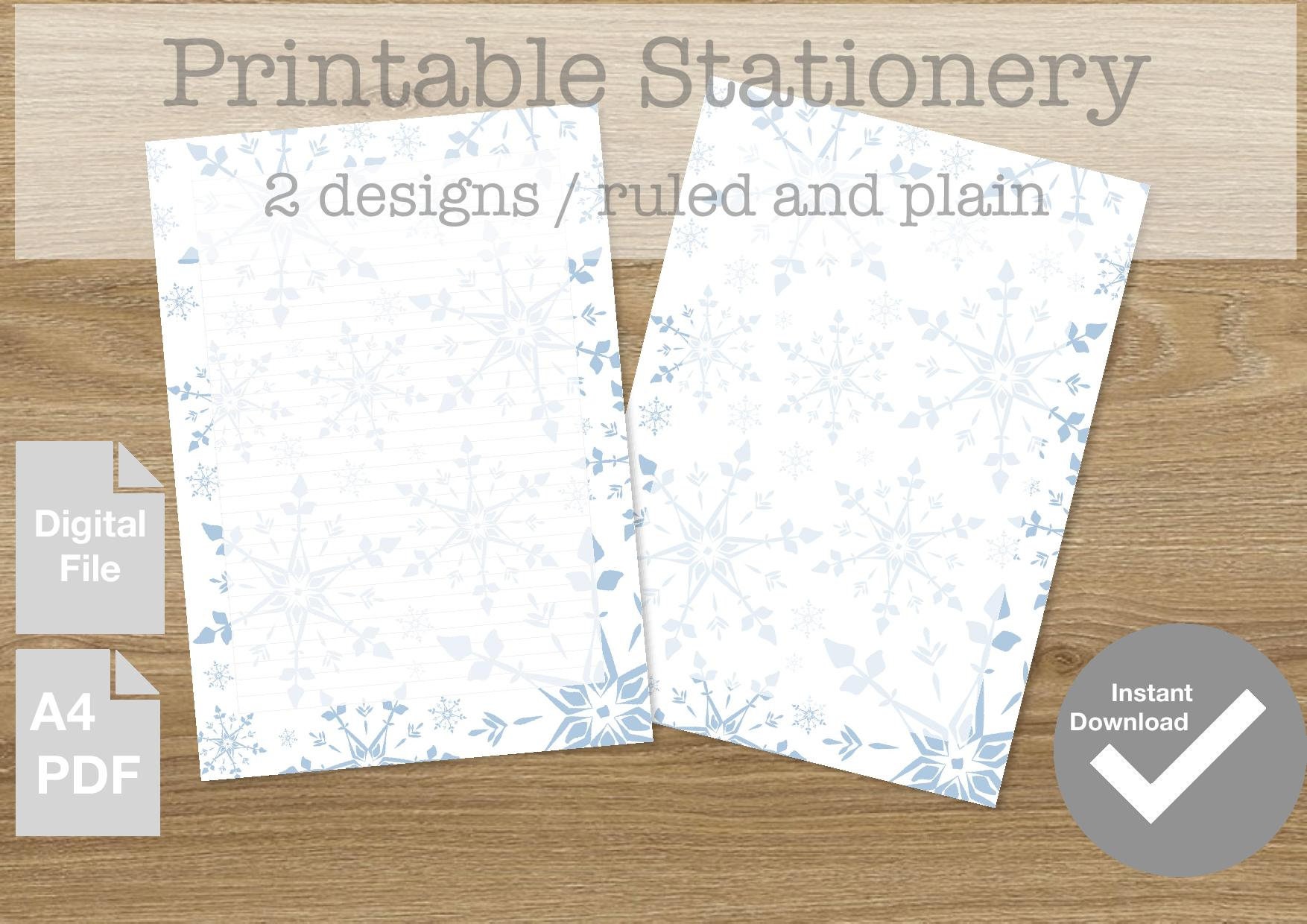 Snowflake Writing Paper